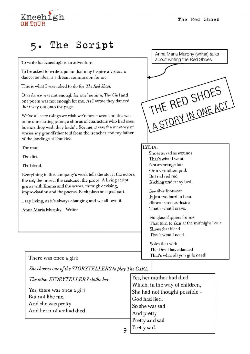 The Red Shoes - Memory Notes for Students - This Is Kneehigh